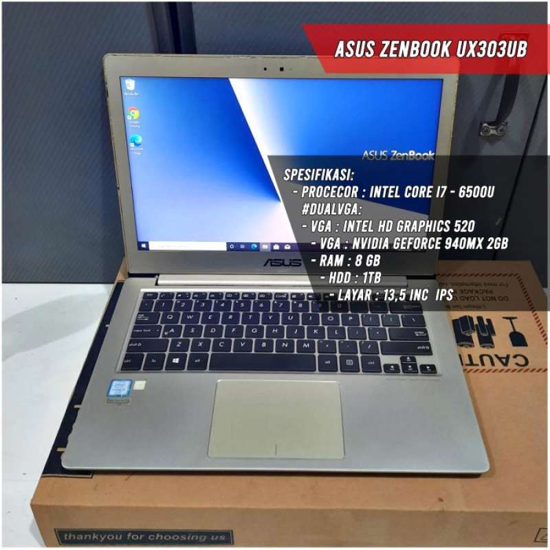Jual Laptop Asus Zenbook Ux Ub I U Dualvga Ram Gb Tb Layar Ips Di Seller Dekstop