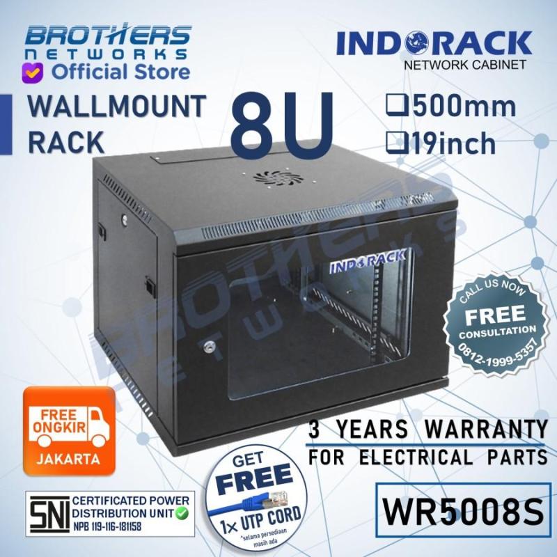 Jual Wallmount Indorack Wr5008s 8u 500mm Single Door Rack Server Wall ...