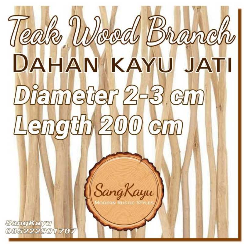 Jual Teak Wood Branch 200 dahan ranting kayu jati macrame craft ...
