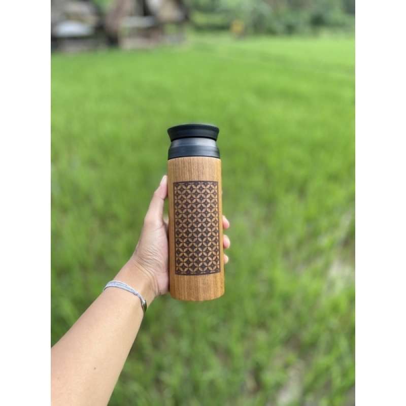 Jual Sae Wooden - Tumbler Botol Minum Kayu Jati Custom - Tumbler Harsa ...