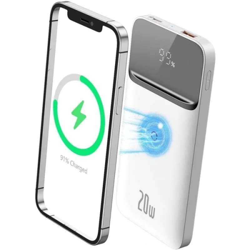 Promo Baseus Magnetic Wireless Qc Power Bank 10000mah 20w White - Ppmt ... Promo Baseus Magnetic Wireless Qc Power Bank 10000mah 20w White - Ppmt ...
