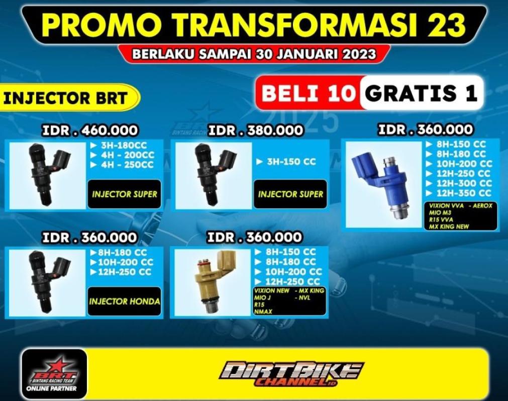 Jual Injektor Injector Racing Brt Semua Motor Honda Yamaha Di Seller Dirt Bike Channel Id ...