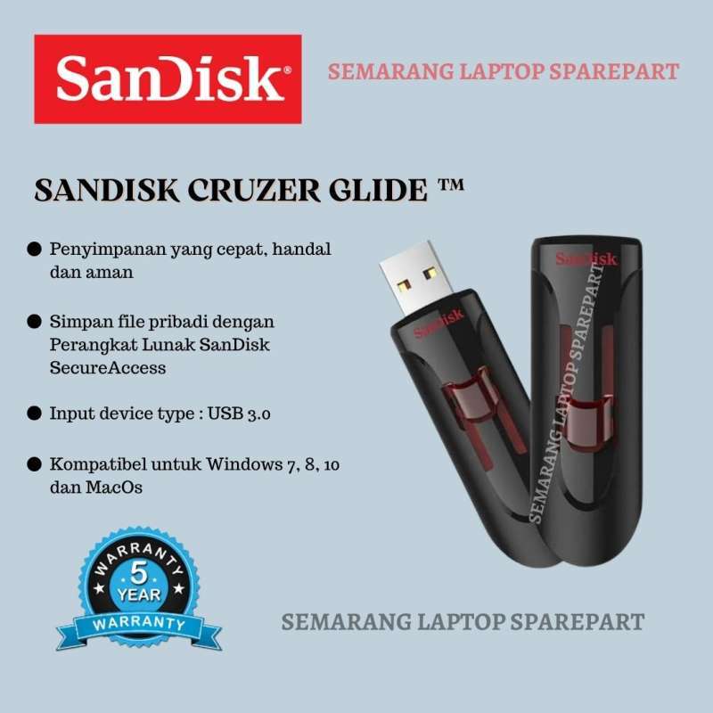 Jual Sandisk Cruzer Glide 128gb Usb 3.0 Flashdisk Flash Disk Drive Fd ...