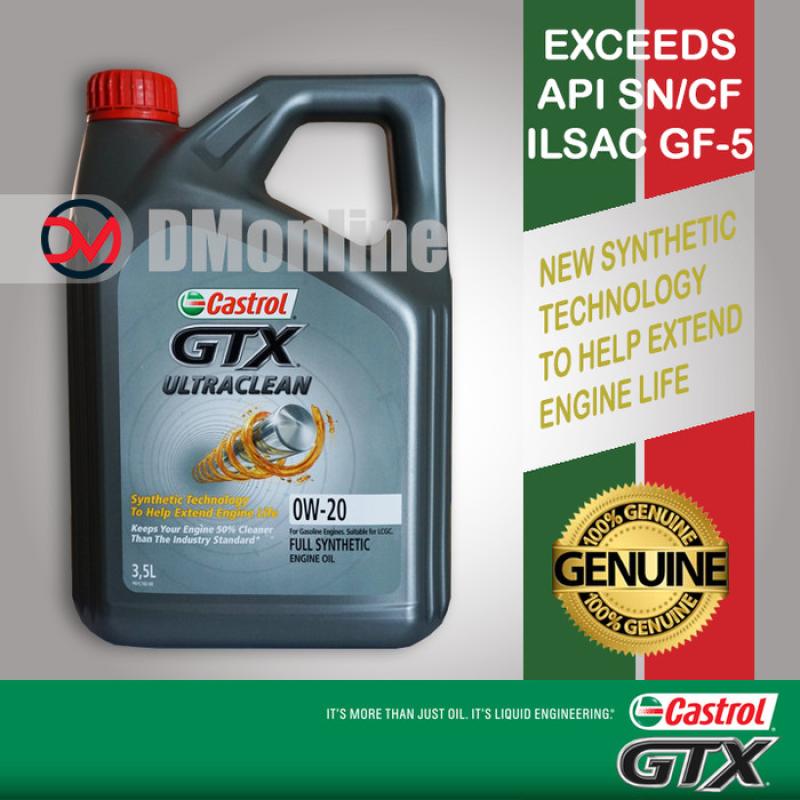 Promo Castrol Gtx Ultraclean 0w-20 3.5l Diskon 23% Di Seller Makarena ...