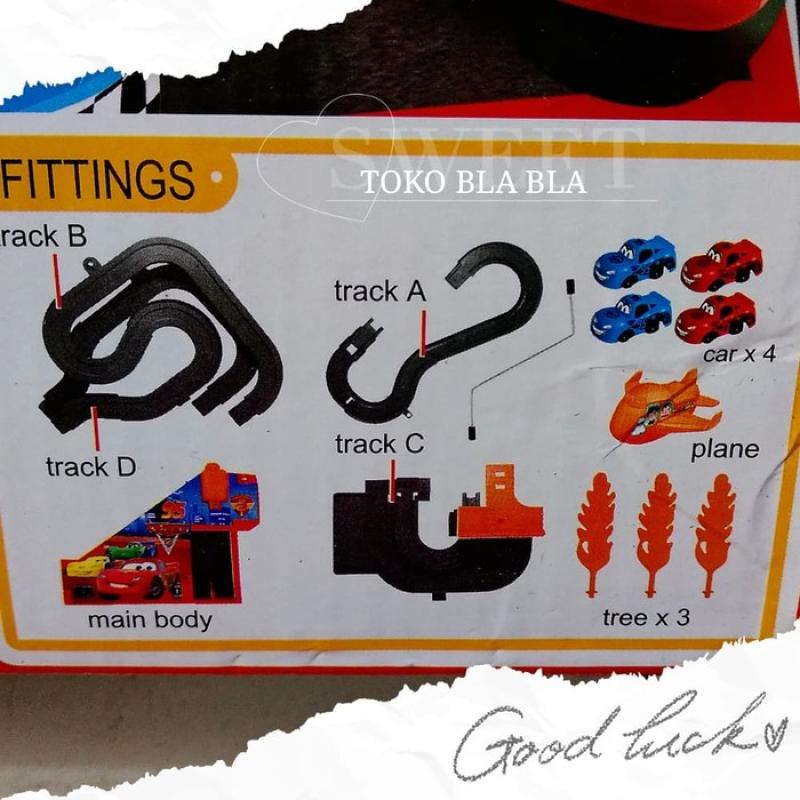 Promo MAINAN RACING TRACK RACER THE CARS LIGHTNING MCQUEEN LINTASAN MC ...