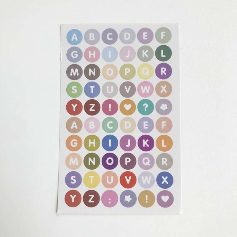 Jual Stiker Huruf Aesthetic Abjad Cute Stiker Alfabet