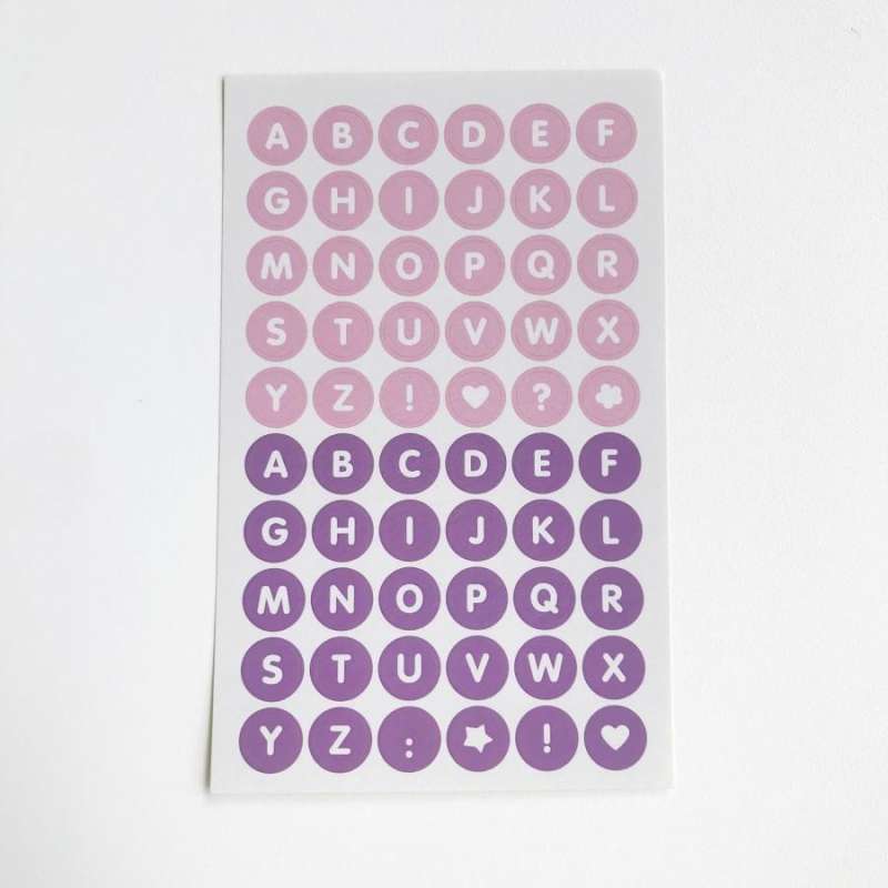 Jual Stiker Huruf Aesthetic abjad Cute Stiker alfabet Lucu Deco Korea ...