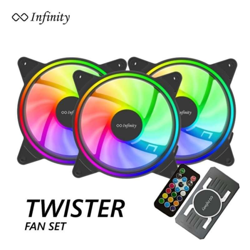 Promo Infinity Fan Case Twister Rgb Set 3 In 1 (3pcs Fan,controller ...