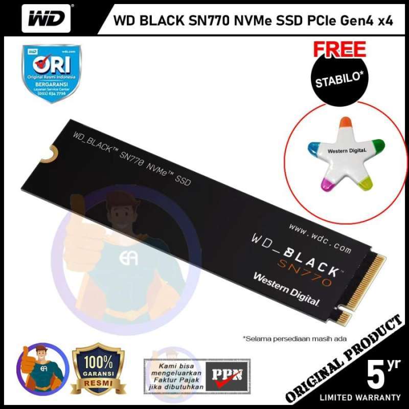 Jual SSD WD Black SN770 1TB Nvme PCIe Gen4 x4 di Seller Eternal Asia Indonesia - Ancol, Kota ...