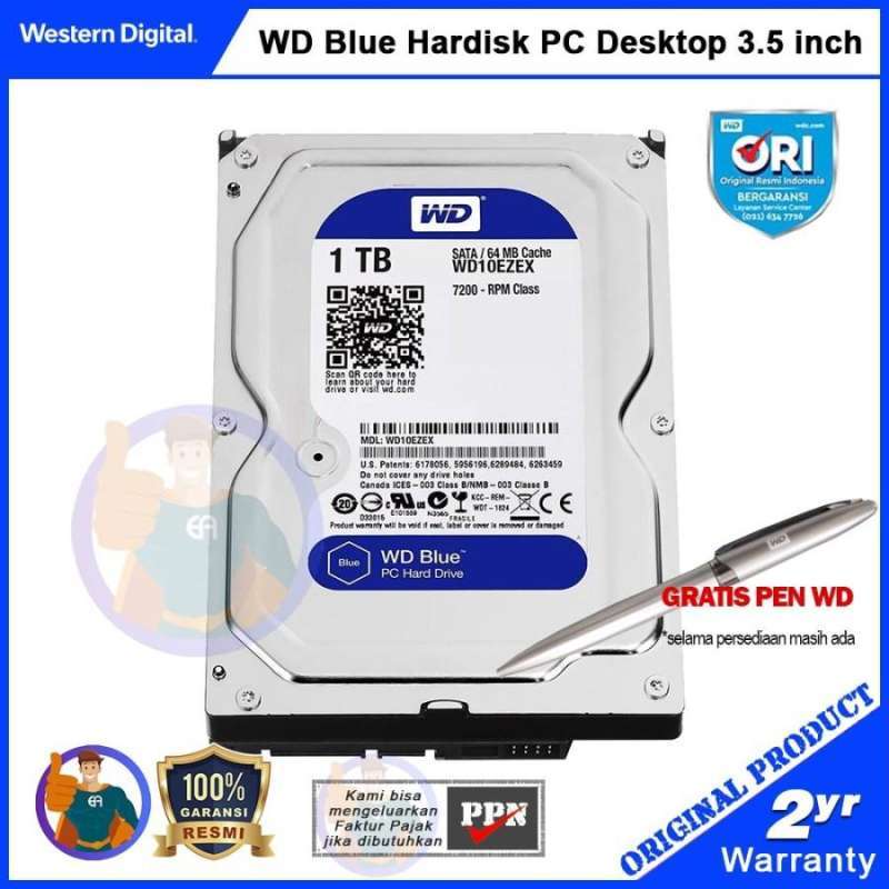 Jual Wd Blue 1tb Hardisk Internal Pc Dekstop Di Seller Indotech Digital ...
