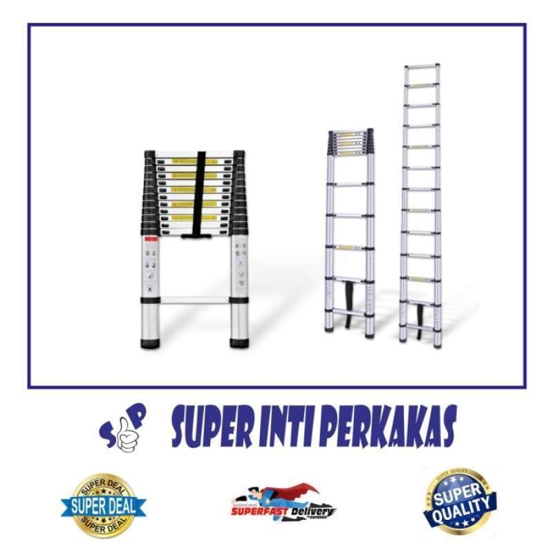 Jual Tangga Teleskopik Lipat Alumunium Xenon 3 Meter Tangga Ledder Di ...