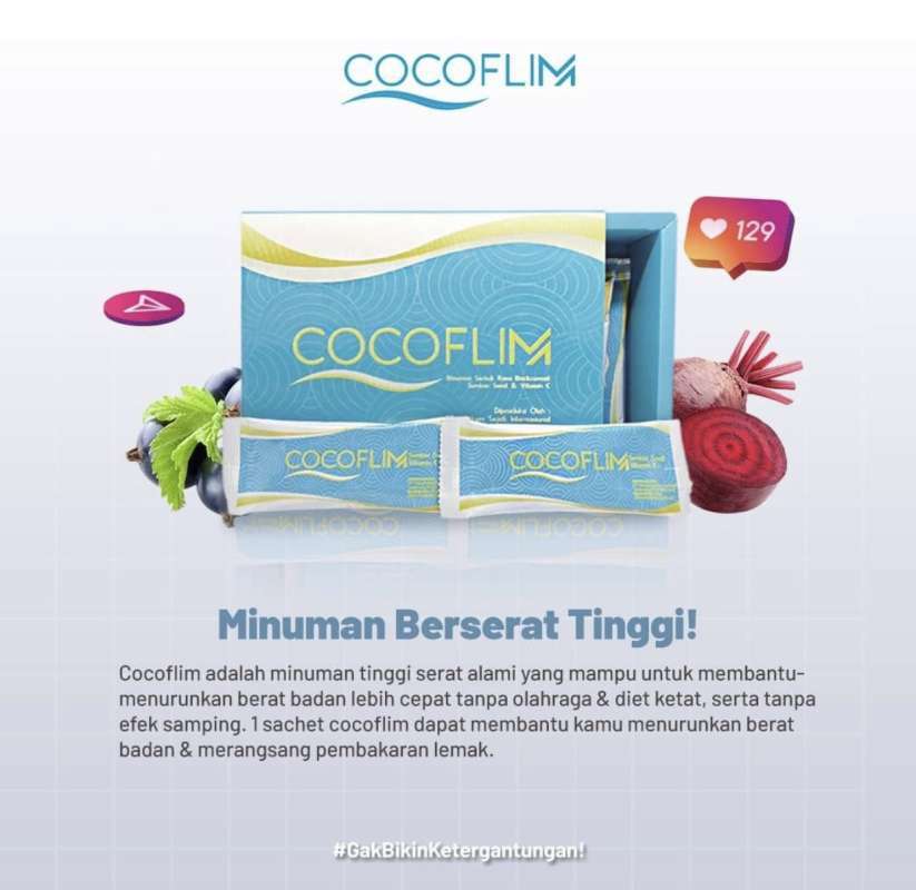 Promo [free Gold] Cocoflim Fiber 1 Box Isi 15 Sachet Diet Detox ...