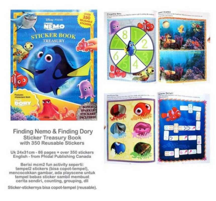 Jual Disney Sticker Dory - Mega Sticker Dan Activity Book Di Seller ...