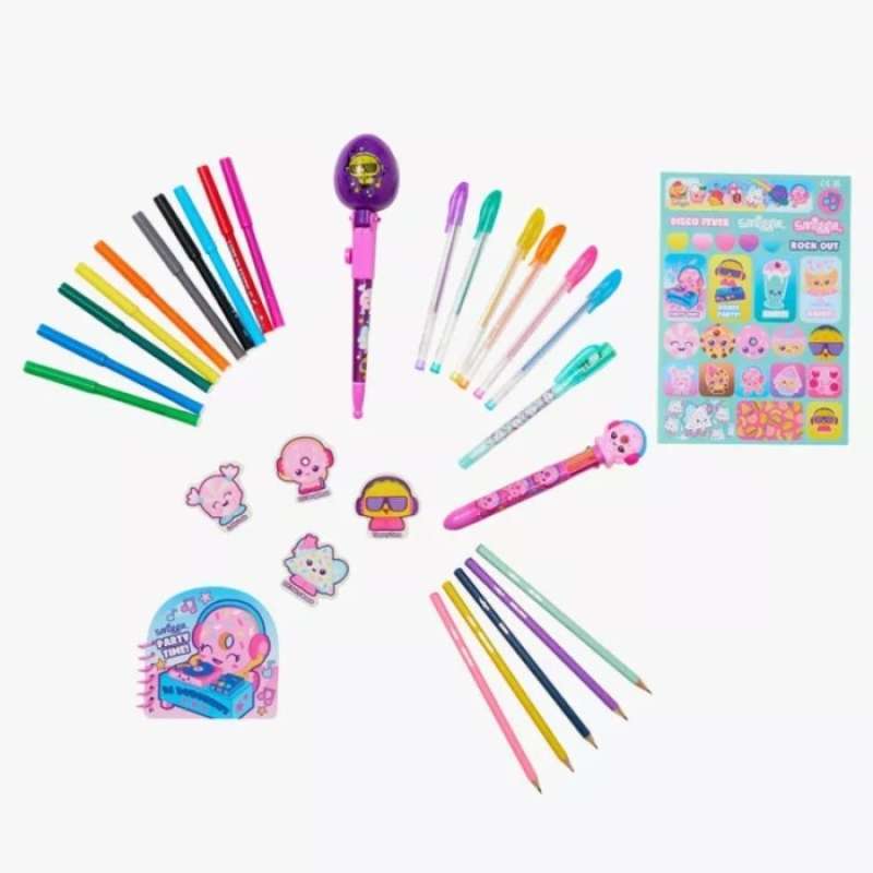 Jual New!! Smiggle Character Colouring And Writing Set Party Beast ...
