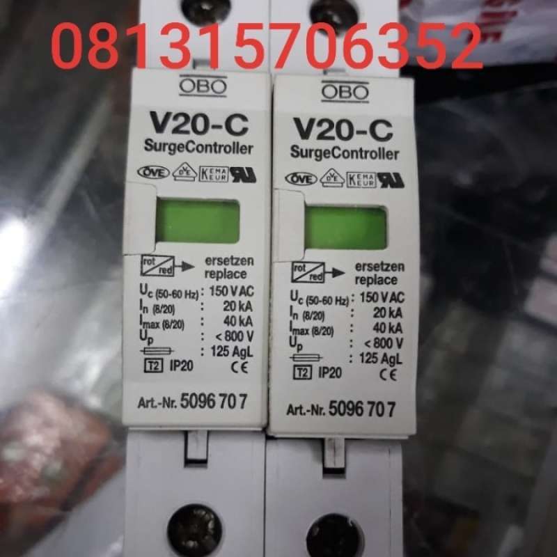 Promo surge arrester OBO V20-C 150V AC 1PHASE Diskon 23% di Seller ...