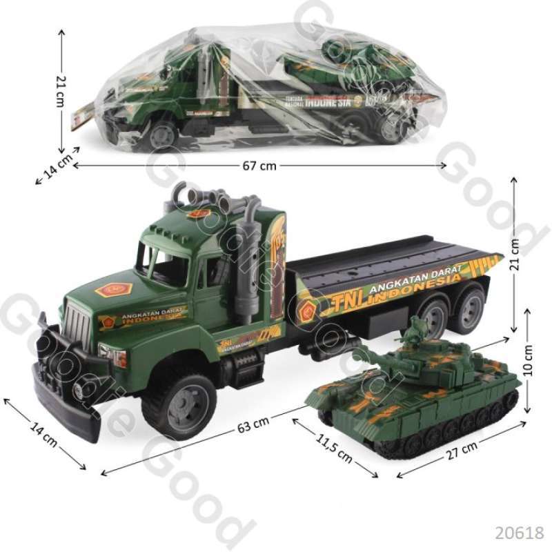 Jual 20618 Kendaraan Militer Truk Tronton Muat 63 Cm Fc Muat Tank Army Fw Monster Trailer