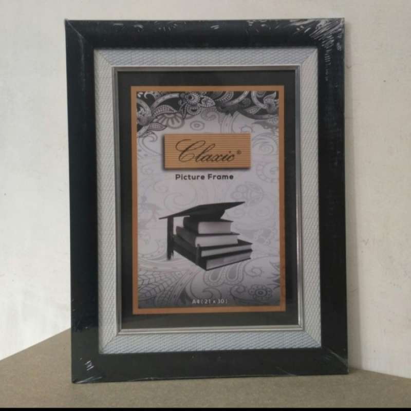 Jual Bingkai/pigura/frame A4 (21x30) linen minimalis putih 40 pcs di ...