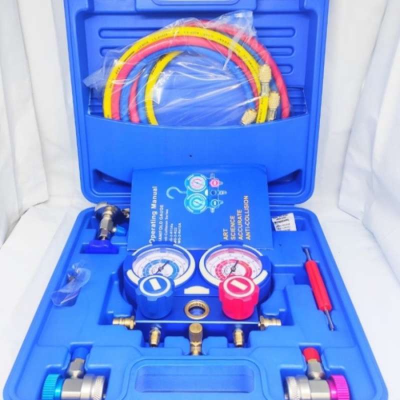 Jual Meteran Manifold Alat Isi Freon Refrigerant Meteran Ac Mobil ...