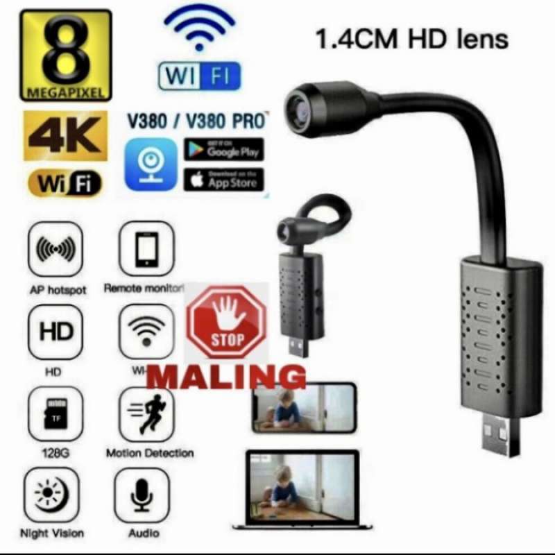 Promo Ip Camera Spy Cam Mini Usb 8mp Ip Camera Mini V380 Diskon 23 Di
