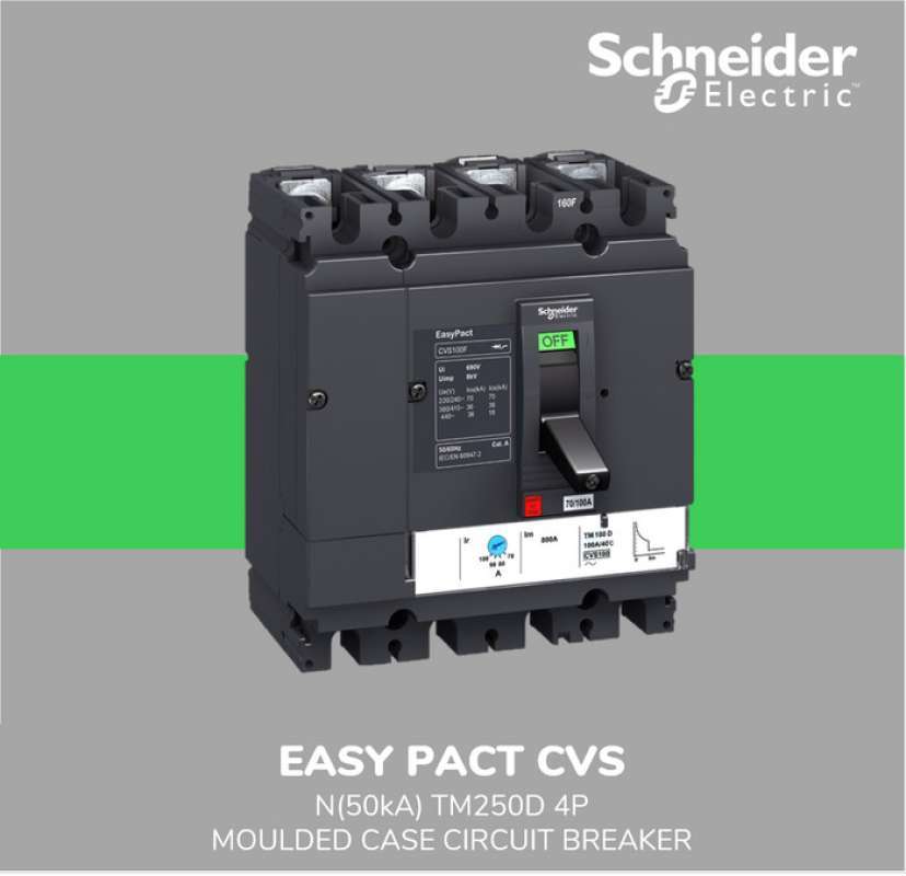 Promo Schneider Electric EasyPact CVS MCCB N(50kA) TM250D 4P LV525458 Diskon 23% di Seller ...