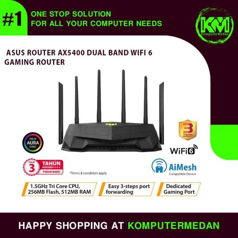 Jual ASUS Router AX5400 Dual Band WiFi 6 Gaming Router di Seller ...