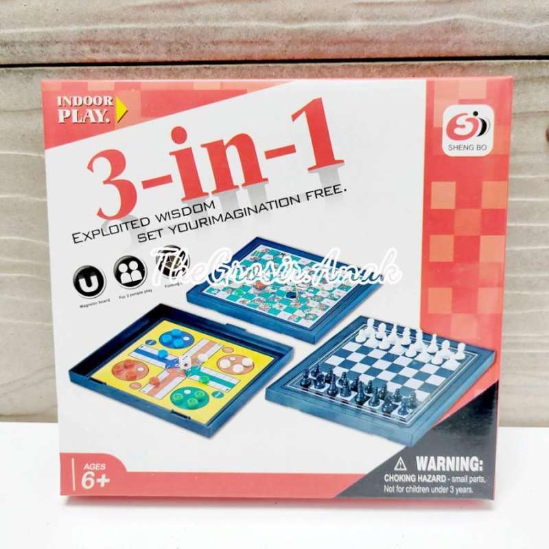 Jual Exploited Wisdom 5in1 Board Games Ludo Catur Halma Ular Tangga ...