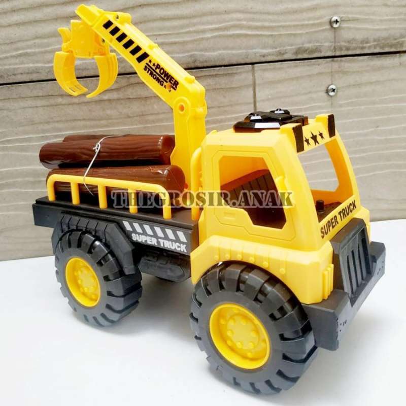 Jual Truk Pengangkut Kayu Ak93 Mainan Truck Logging Muat Kayu Di Seller ...