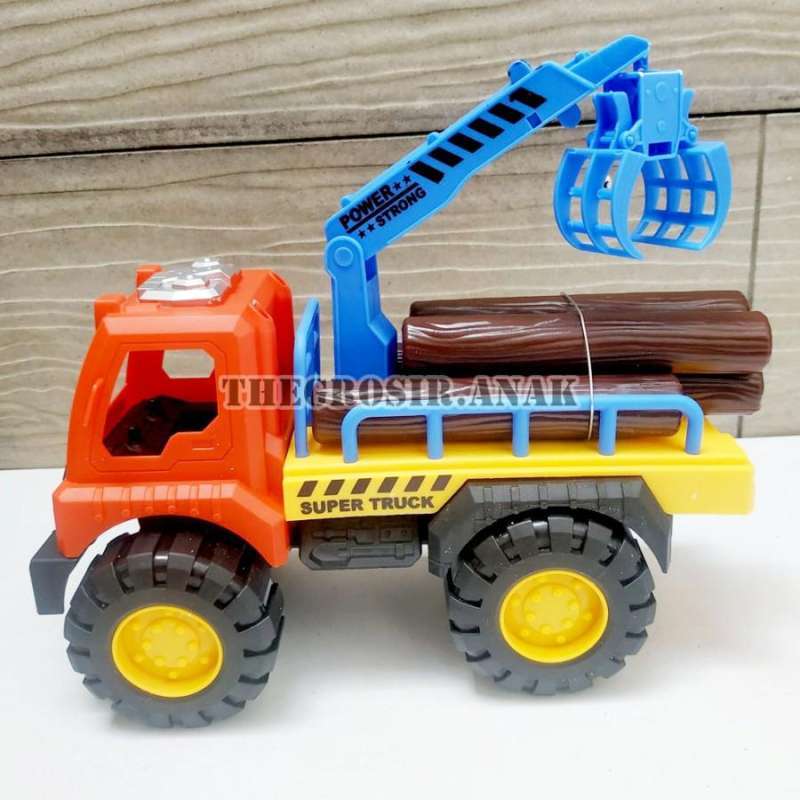 Jual Truk Pengangkut Kayu Ak93 Mainan Truck Logging Muat Kayu Di Seller Thegrosir Anak ...