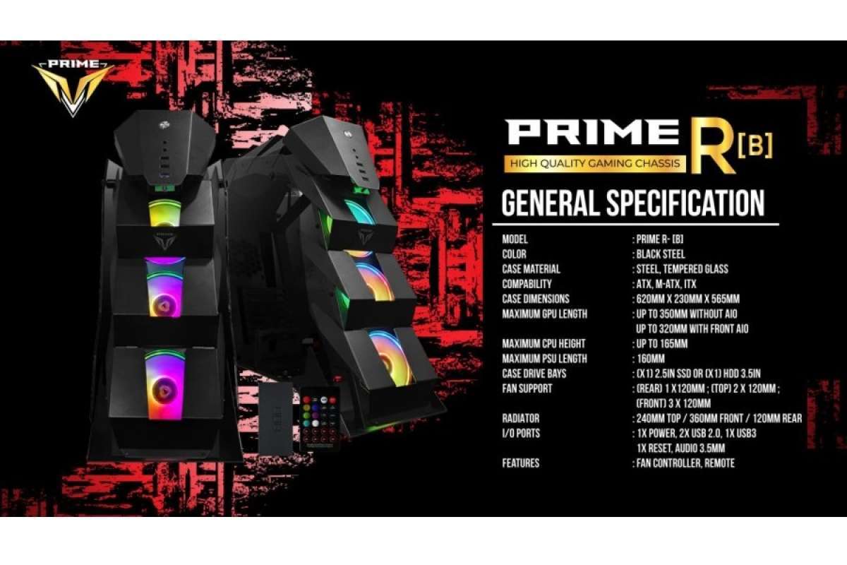 Jual Casing Prime R-[b] - Alumunium Extreme Gaming Case - Tempered ...