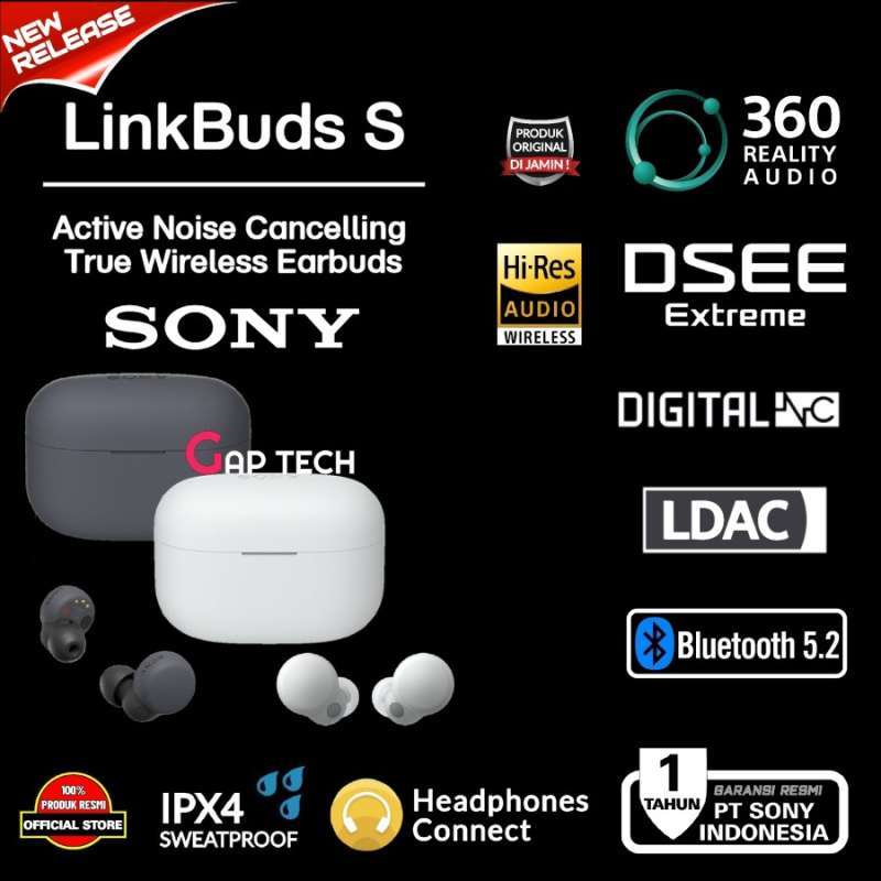 Jual Sony LinkBuds S Noise Cancelling True Wireless Earbuds / TWS ...