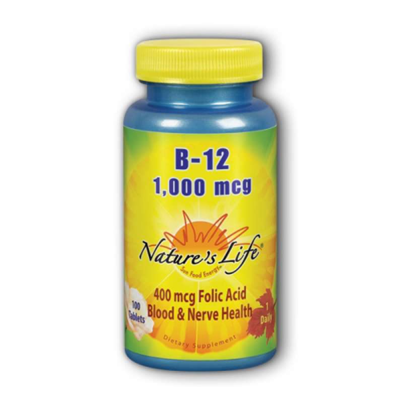 Promo Nature's Life Vitamin B-12, 1000 mcg, 100 tabs Diskon 25% di ...