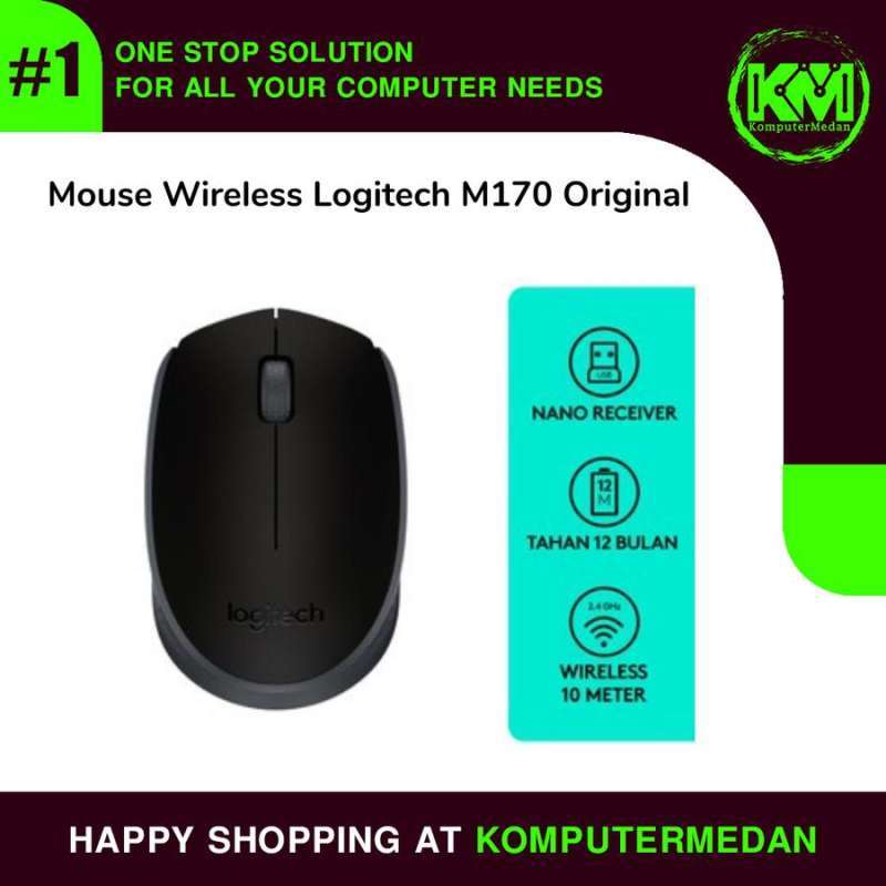 Jual Logitech M170 Mouse Wireless - Black Di Seller Komputermedan ...