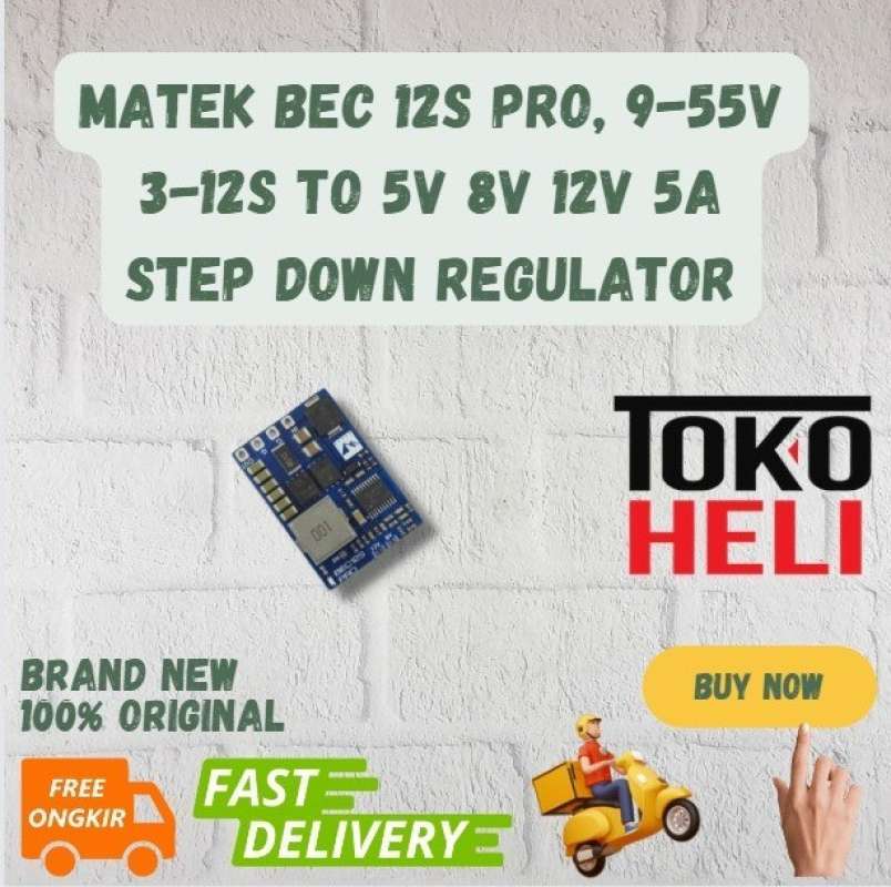 Jual Matek Bec 12s Pro, 9-55v 3-12s To 5v 8v 12v 5a Step Down Regulator ...