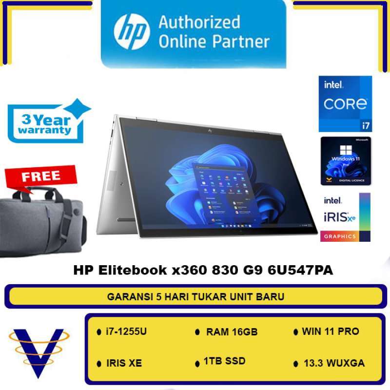 Jual Laptop HP Elitebook x360 830 G9 i7-1255U 16GB 1TBSSD IRIS XE ...