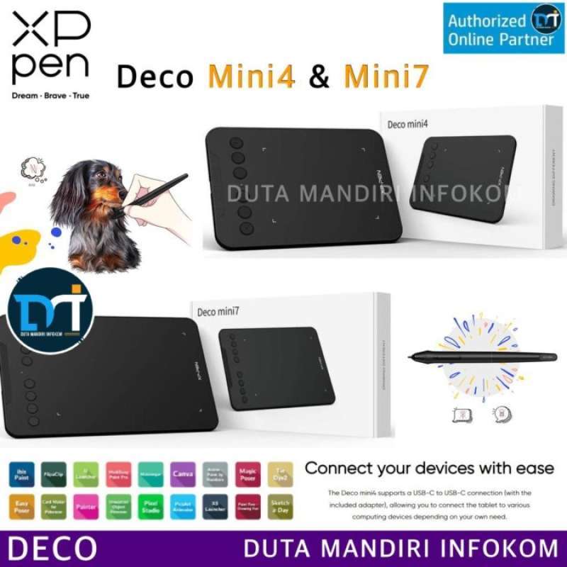 Jual Xp Pen Deco Mini 4 I Mini 7 - Graphic Drawing Pen Tablet I Mini4 ...