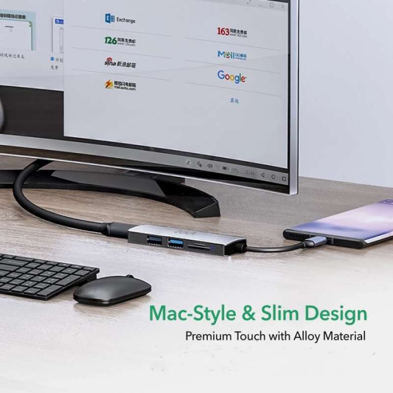 Promo Zola 5 In 1 Usb Hub Type C Adapter Hdmi 4k High Speed Otg Card Reader Diskon 50% Di Seller ...