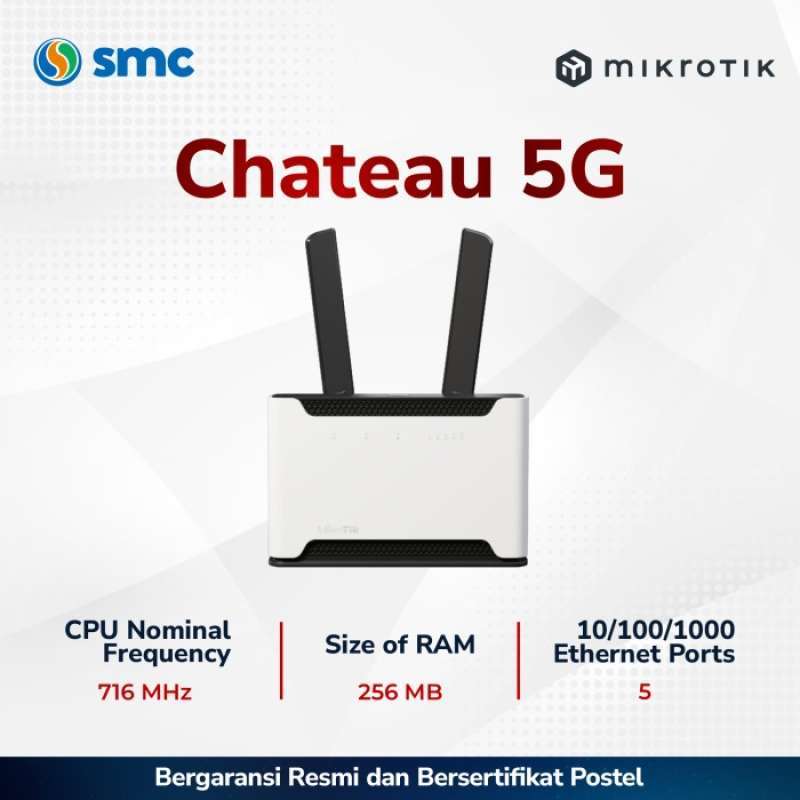 Promo MikroTik Chateau 5G (D53G-5HacD2HnD-TC&RG502Q-EA) Router Diskon 23% di Seller Tikno Store ...