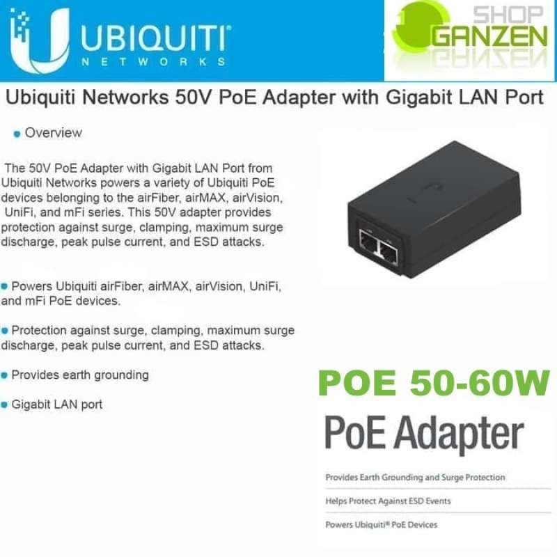 Promo Ubiquiti POE-50-60W Poe Adapter Gigabit UBNT POE 50-60W Diskon 23 ...