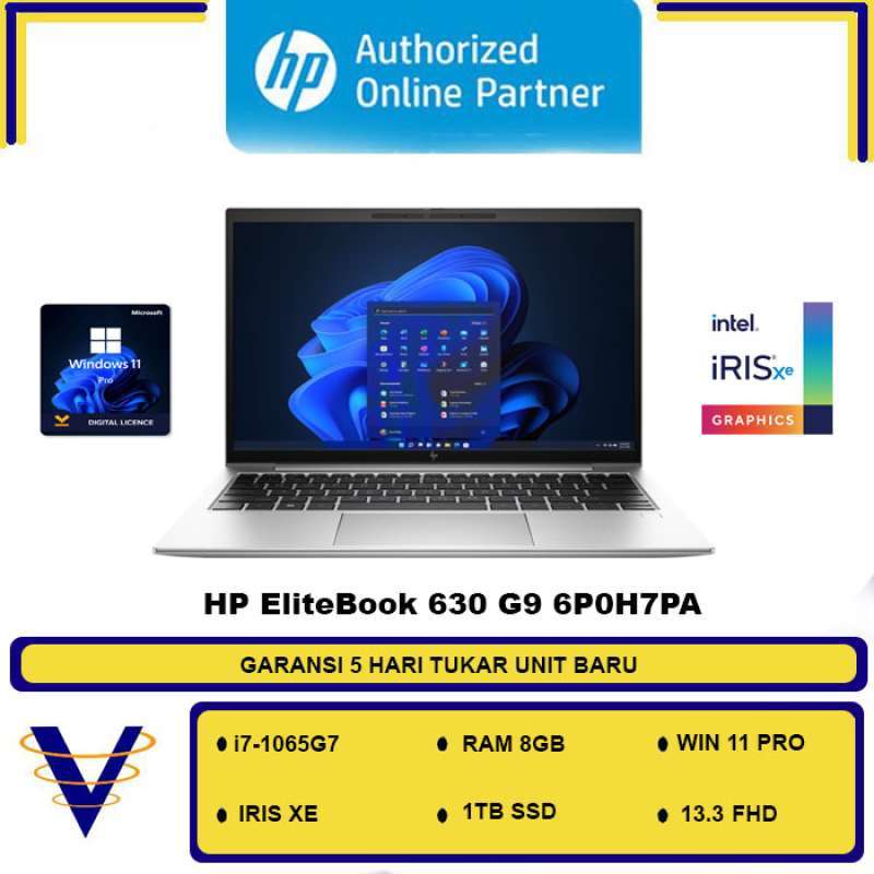 Jual Laptop HP EliteBook 630 G9 - i7-1255U 8GB 1TB IRIS XE 13.3WIN 11 PRO di Seller VORTEXINDO ...