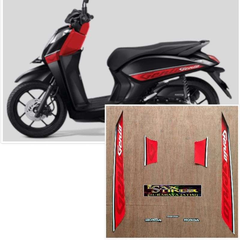 Promo Striping original Honda Genio CBS Hitam Lis merah tahun 2019 2020 ...