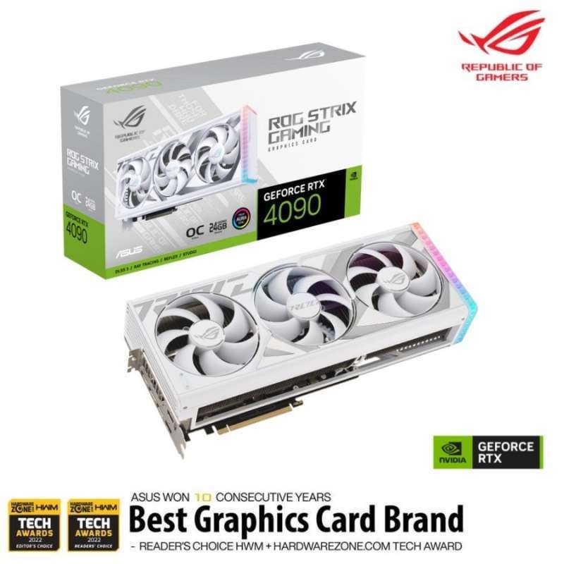 Jual Asus Rog Strix Geforce Rtx 4090 White Oc Edition 24gb Gddr6x Di ...