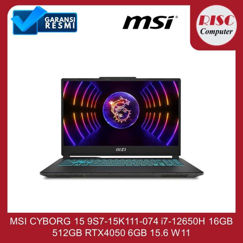 Jual Msi Cyborg 15 9s7-15k111-074 I7-12650h 16gb 512gb Rtx4050 6gb 15.6 W11 Di Seller Risc ...