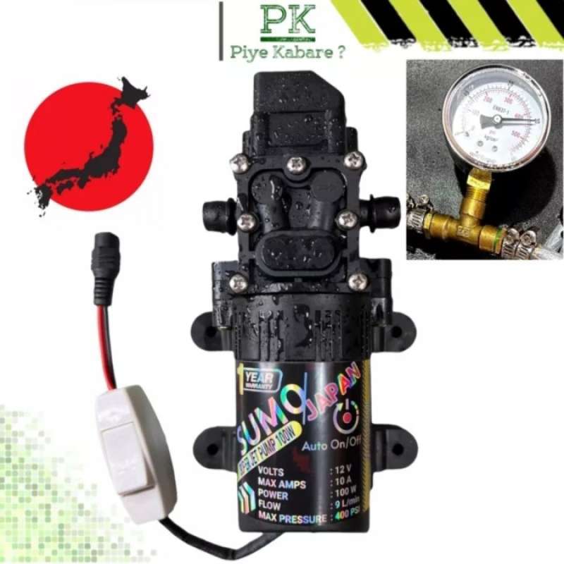 Promo Pompa Air Otomatis Sumo JAPAN +400psi DC Water Pump 100W Alat ...