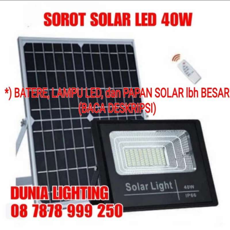 Promo Lampu Sorot Led 40W Tenaga Surya Abs 40Watt Solar Cell 40 Watt 40 ...