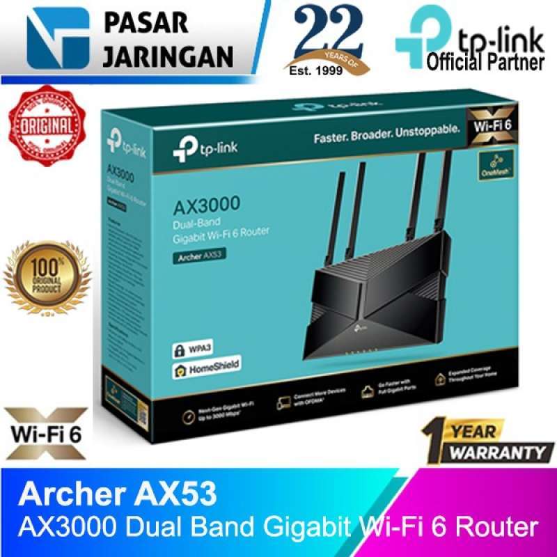 Jual Archer AX53 AX3000 Dual Band Gigabit WiFi6 Router di Seller Hexana ...