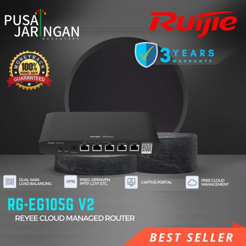 Promo RUIJIE RG-EG105G Reyee Cloud Managed Router 5 port Diskon 23% di Seller Hexana Store ...