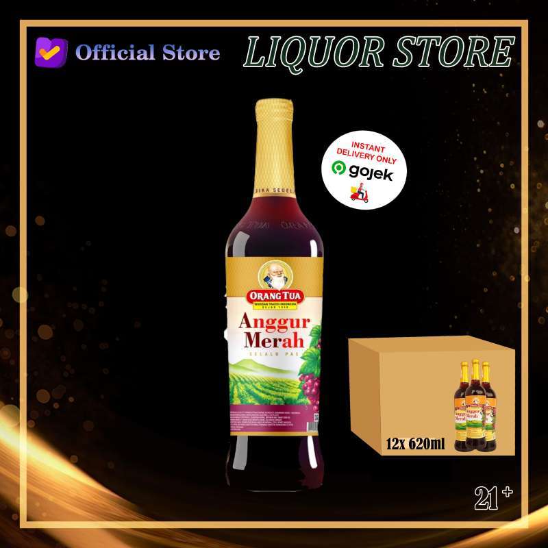 Jual Anggur Merah Gold Orang Tua 620ml Karton (12botol) KHUSUS GRAB ...