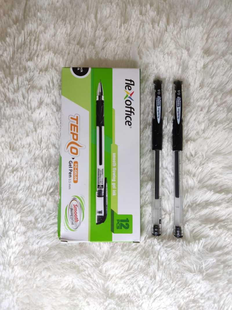 Jual Pulpen Gel Flexoffice TEPLO Hitam 0.5mm FO-GEL08K di Seller TG JKT ...