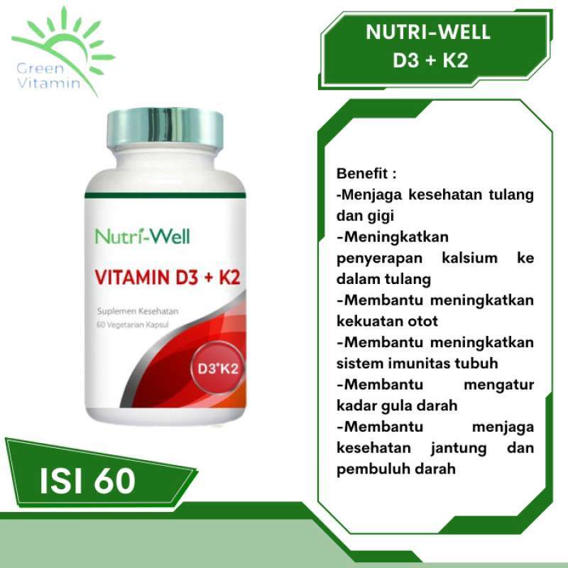 Promo Nutriwell Vitamin D3 + K2 (60 Capsules) Diskon 23% Di Seller Abata Shop - Kalibata, Kota ...