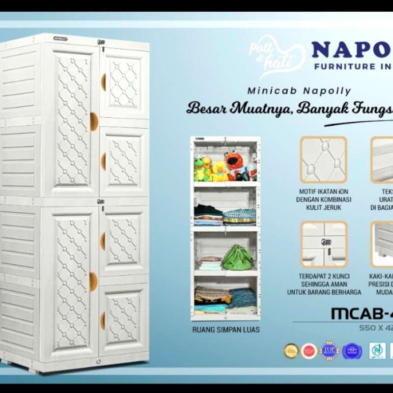 Promo Lemari Napolly Mini Cabinet/Lemari Baju Napolly Mini 4ssn MCAB-46 ...